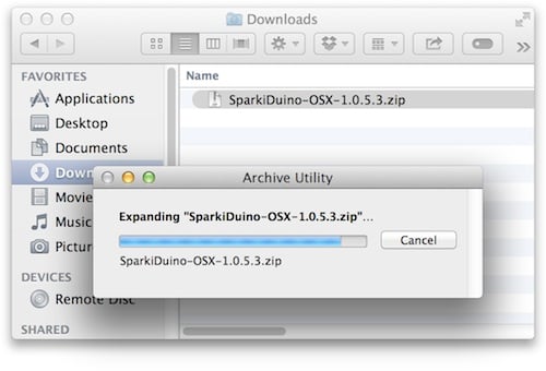 ArcBotics - SparkiDuino OS X Install Guide